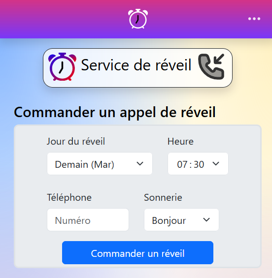 Appel de Réveil Téléphonique | Réveil Automatique en France